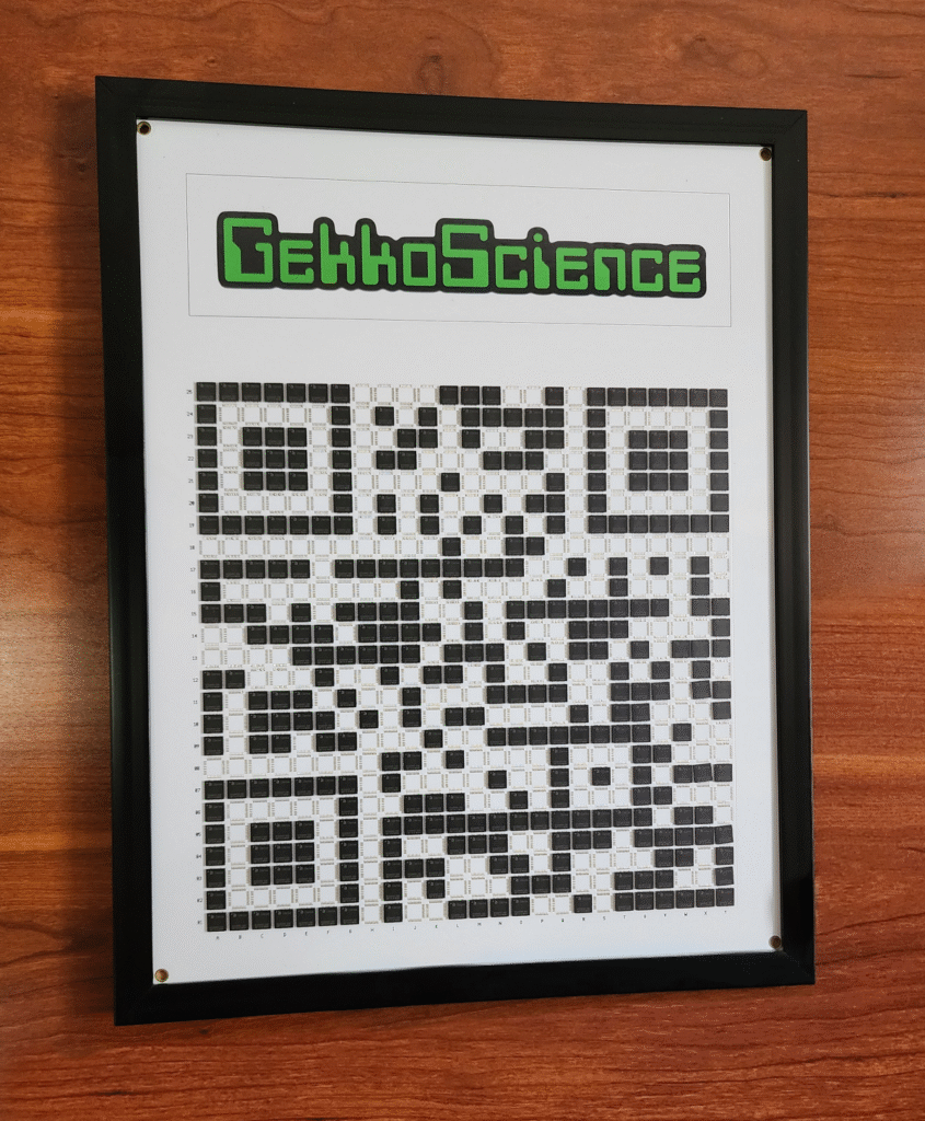 Bitcoin Hashing ASIC Custom QR Code Panel - GekkoScience
